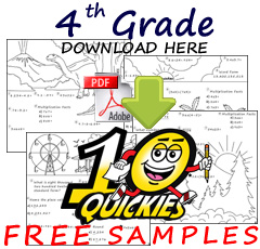 Two FREE Math Review Worksheets for 4th and 5th Grade Students